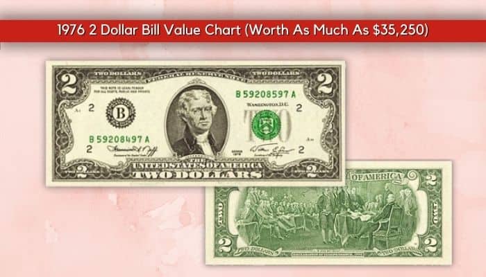 1976 2 Dollar Bill Value Chart (Worth As Much As $35,250) - VIP Art Fair